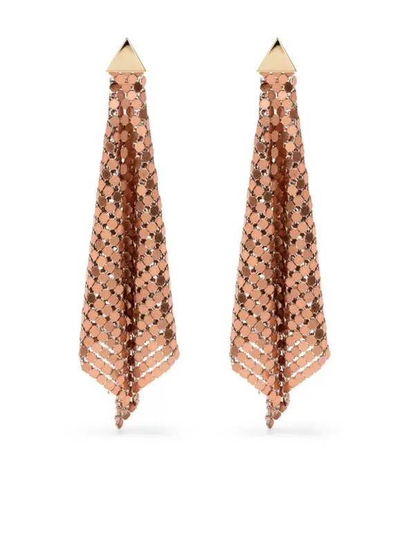 Rabanne Chainmail Drop Earrings - Brown