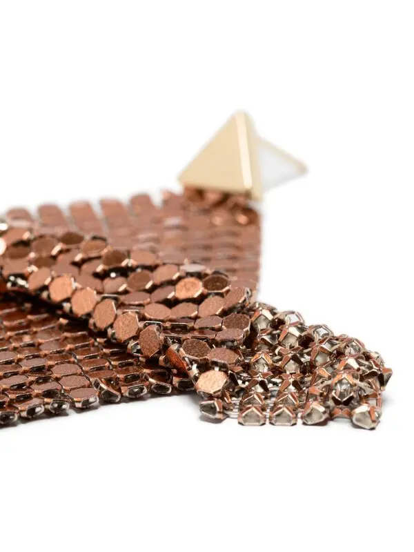 Rabanne Chainmail Drop Earrings - Brown