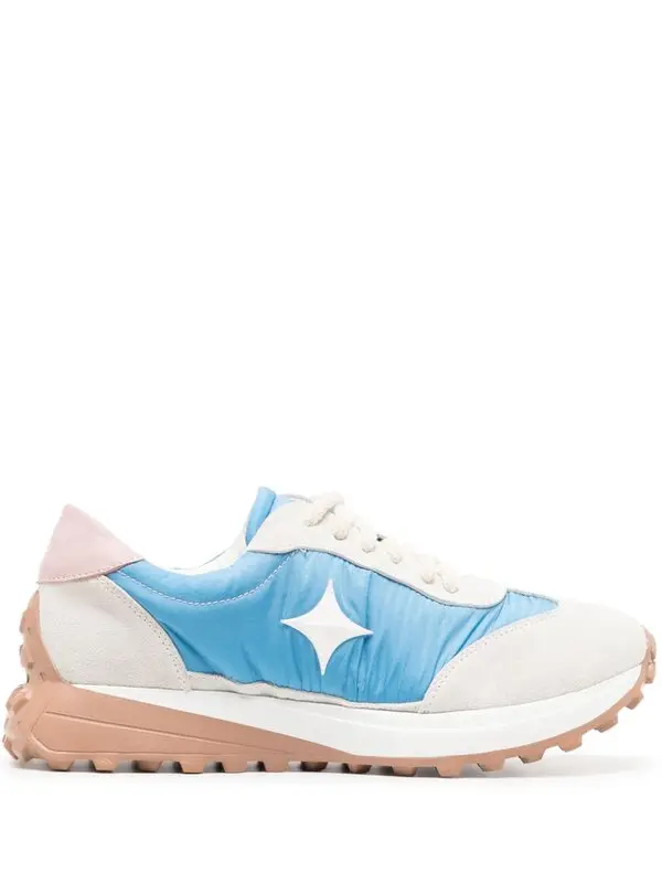 MADISON MAISON Star Suede-trimmed Sneakers - Blue