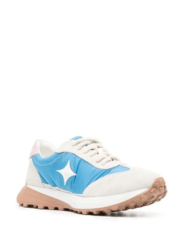 MADISON MAISON Star Suede-trimmed Sneakers - Blue