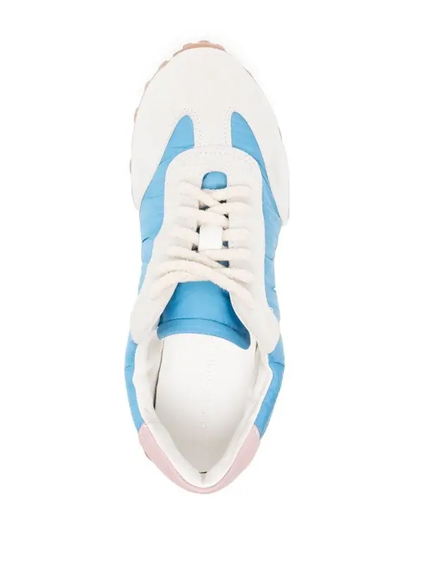 MADISON MAISON Star Suede-trimmed Sneakers - Blue