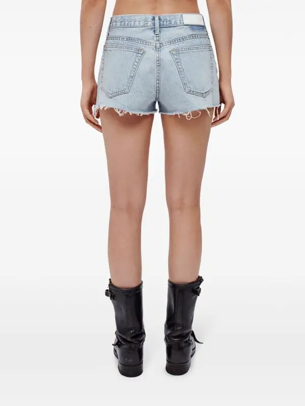 RE/DONE Mid-rise Denim Shorts - Blue