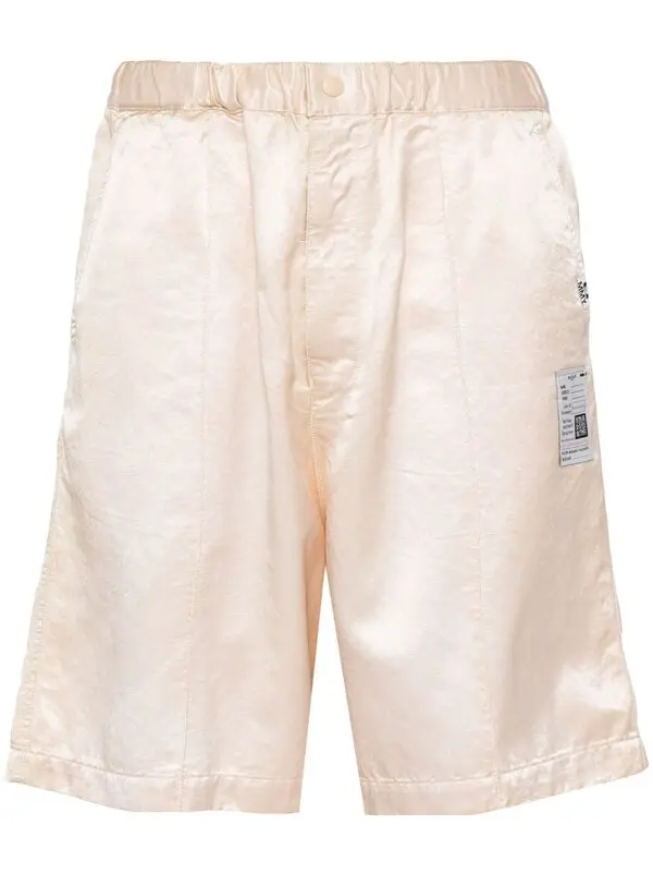 Mihara Yasuhiro Satin Bermuda Shorts - Neutrals