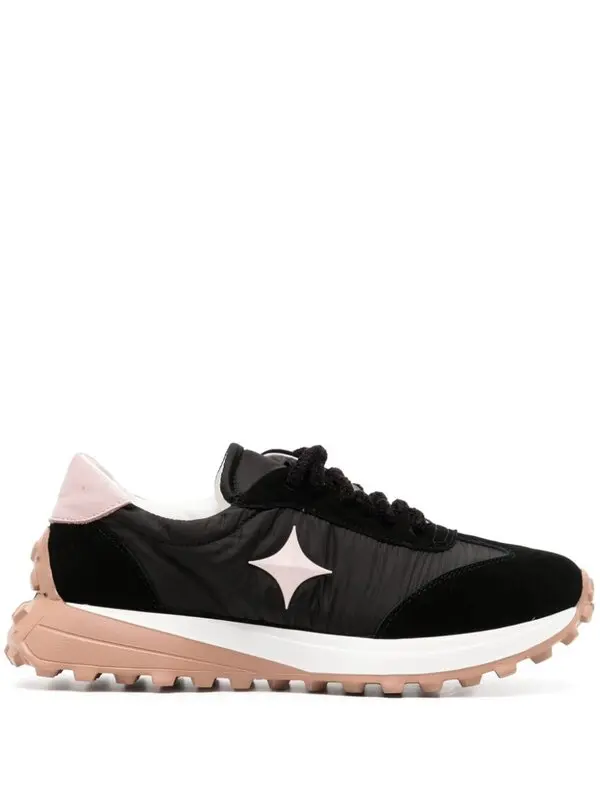 MADISON MAISON Star Suede-trimmed Sneakers - Black