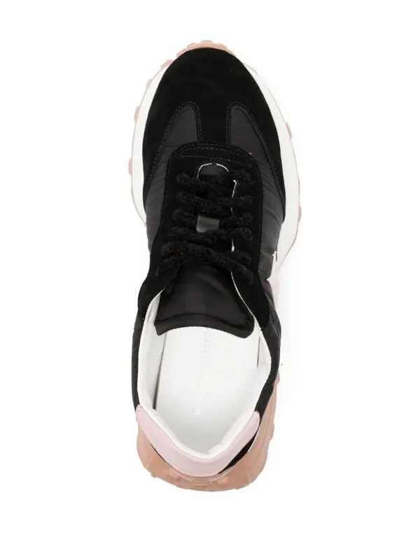 MADISON MAISON Star Suede-trimmed Sneakers - Black