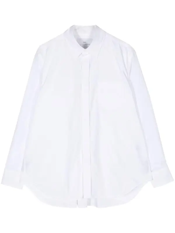 FUMITO GANRYU Pleated-back Cotton-blend Shirt