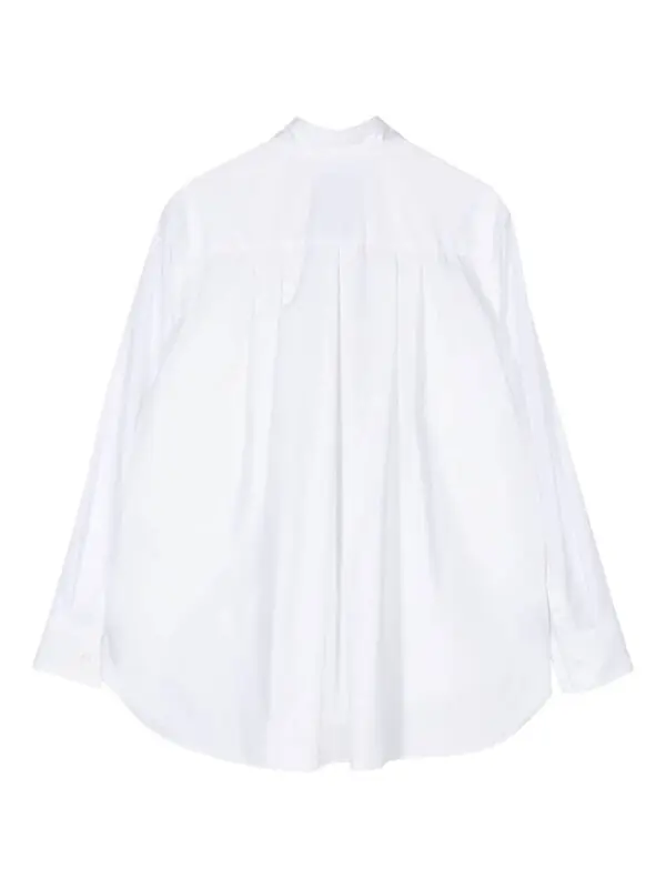 FUMITO GANRYU Pleated-back Cotton-blend Shirt