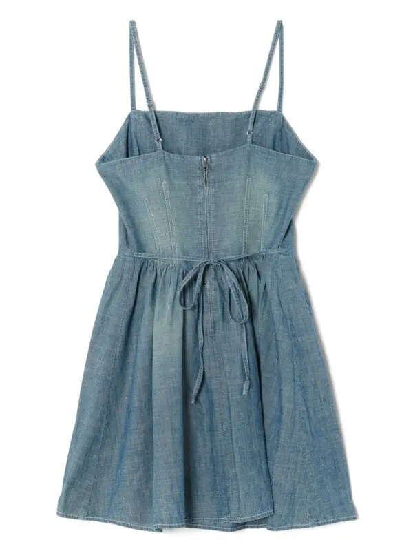 RE/DONE Corset-bodice Chambray Minidress
