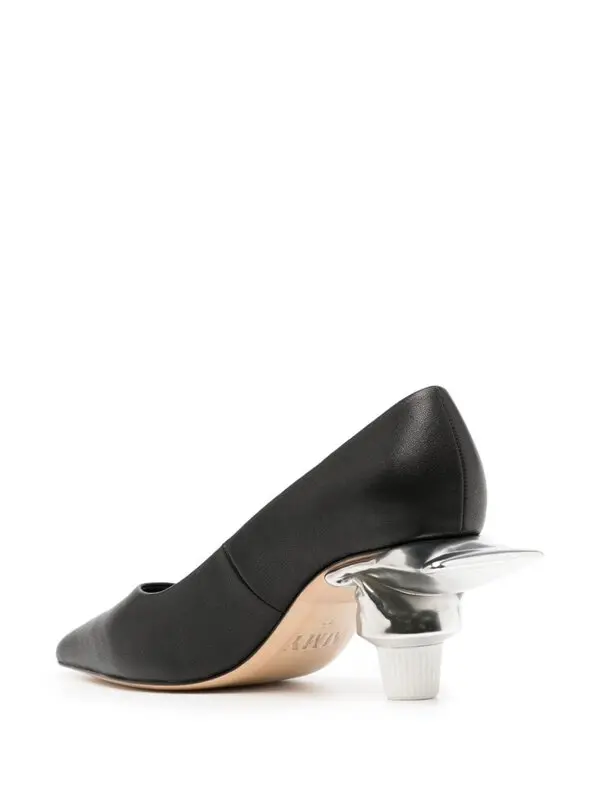 Mihara Yasuhiro Toothpaste Heel 60mm Leather Pumps