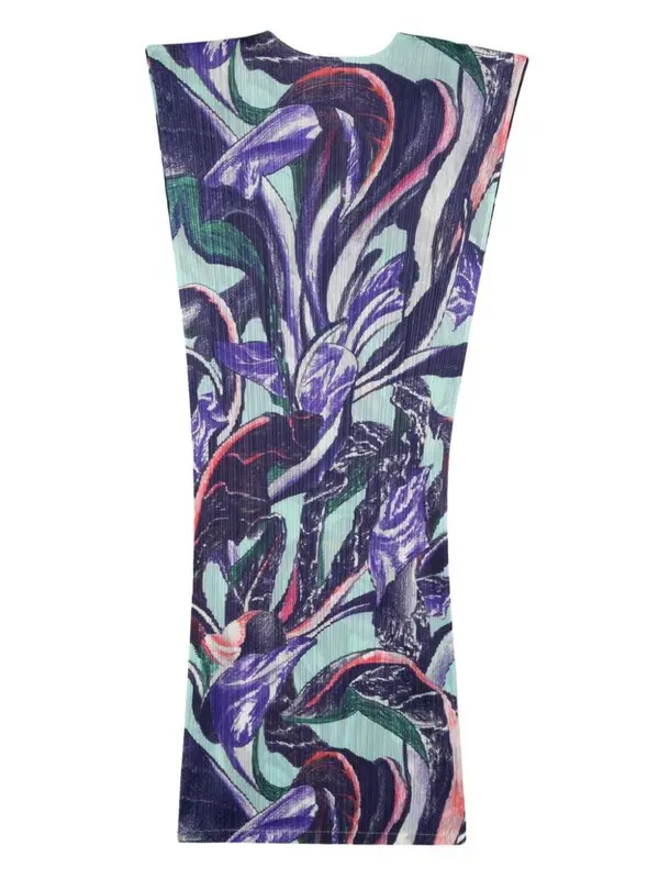 Issey Miyake Tardivo Plissé Midi Dress - Blue