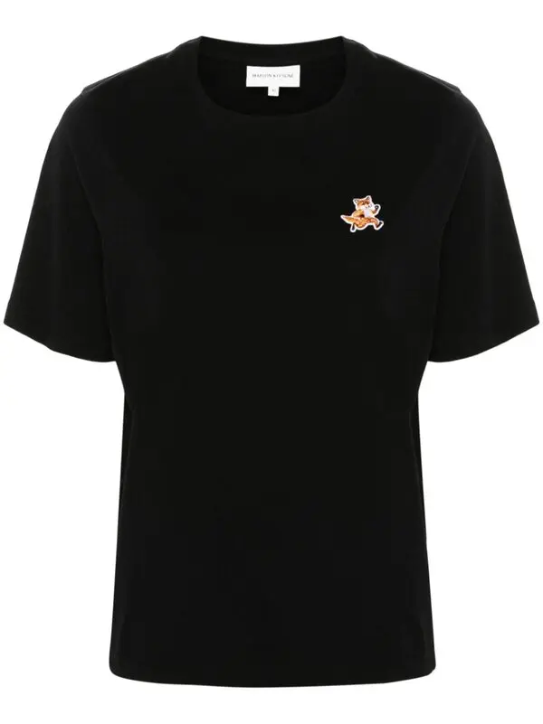 Maison Kitsuné Speedy Fox Appliqué T-shirt - Black