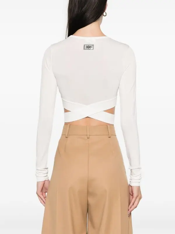 Elisabetta Franchi Cut-out Cropped Sweater