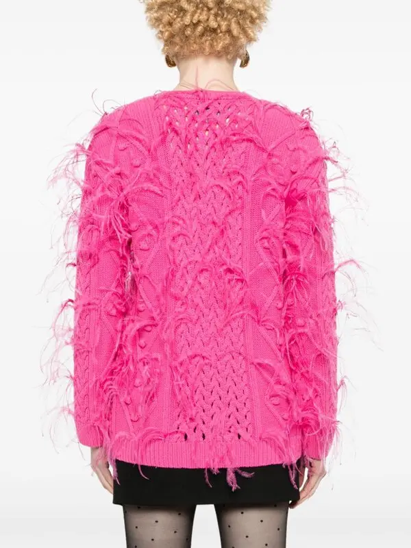 Valentino Garavani Feather-detail Knitted Jumper