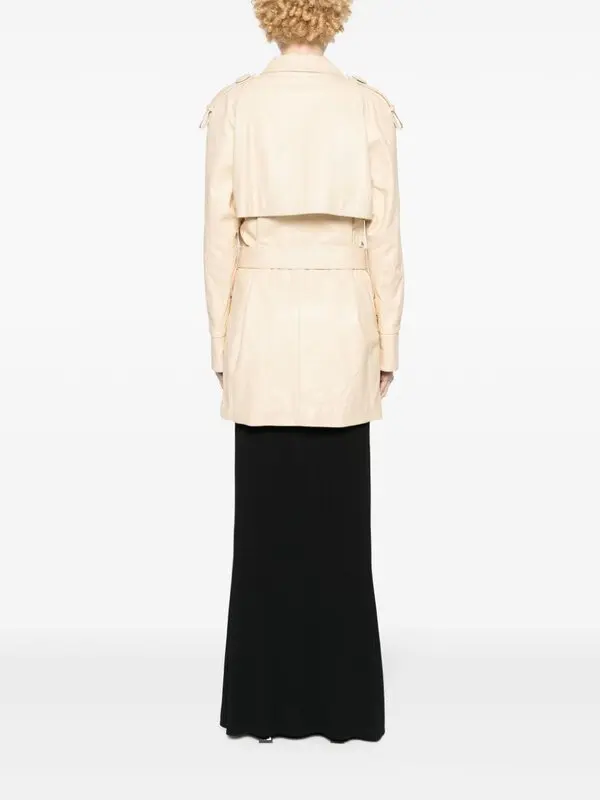 Attico Double-breasted Leather Coat