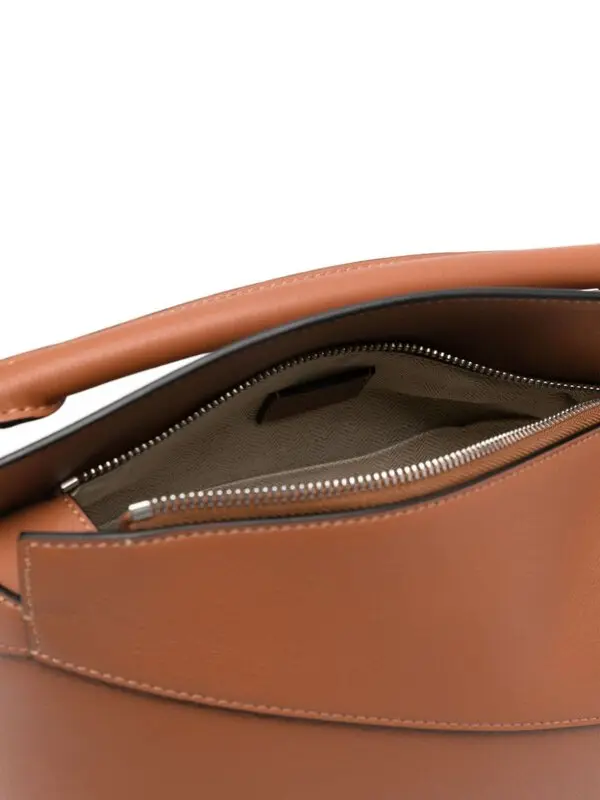 Loewe Small Puzzle Leather Bag - Brown