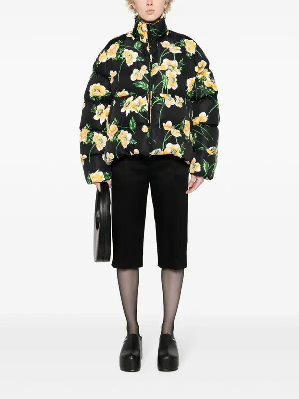 Balenciaga Floral-print Puffer Jacket