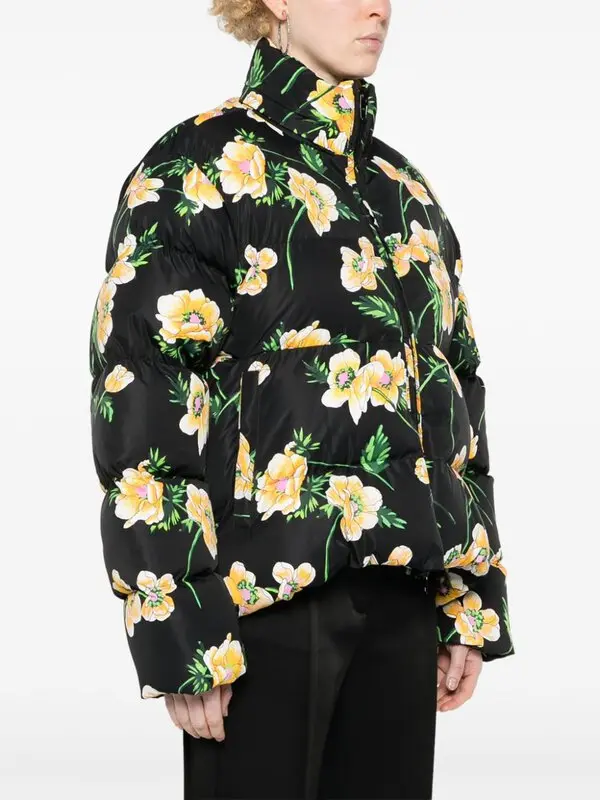 Balenciaga Floral-print Puffer Jacket