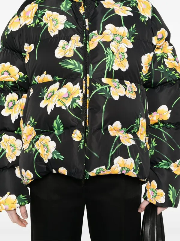 Balenciaga Floral-print Puffer Jacket