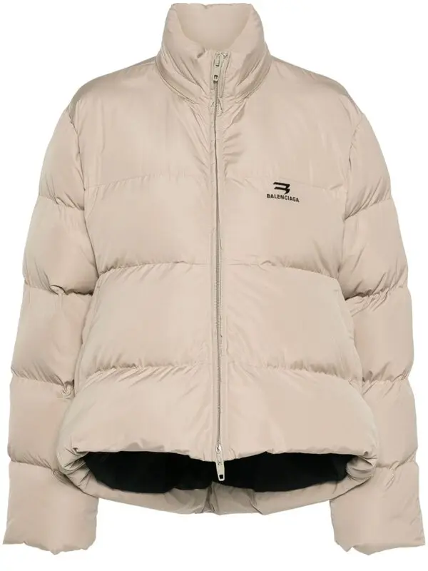 Balenciaga Logo-embroidered Puffer Jacket