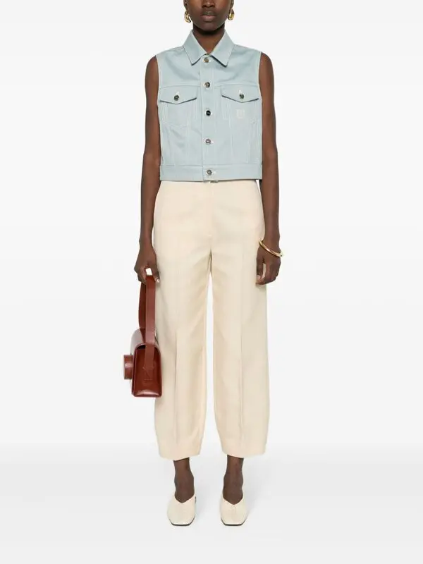 Fendi Ff-motif Denim Gilet