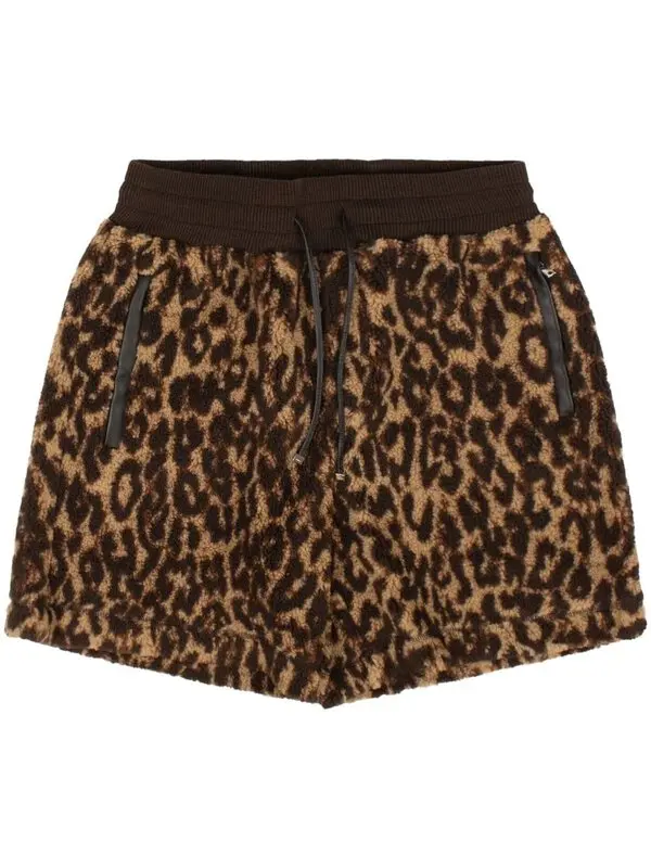 Amiri Leopard-print Fleece Shorts