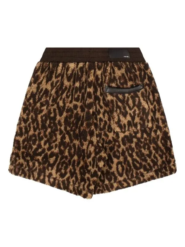Amiri Leopard-print Fleece Shorts