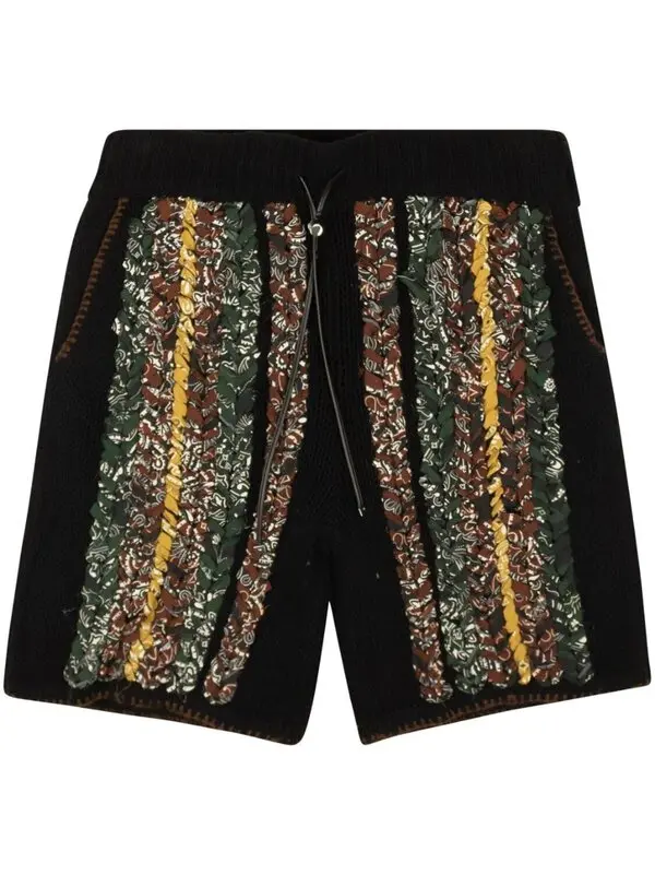 Amiri Bandana-print Braided Shorts