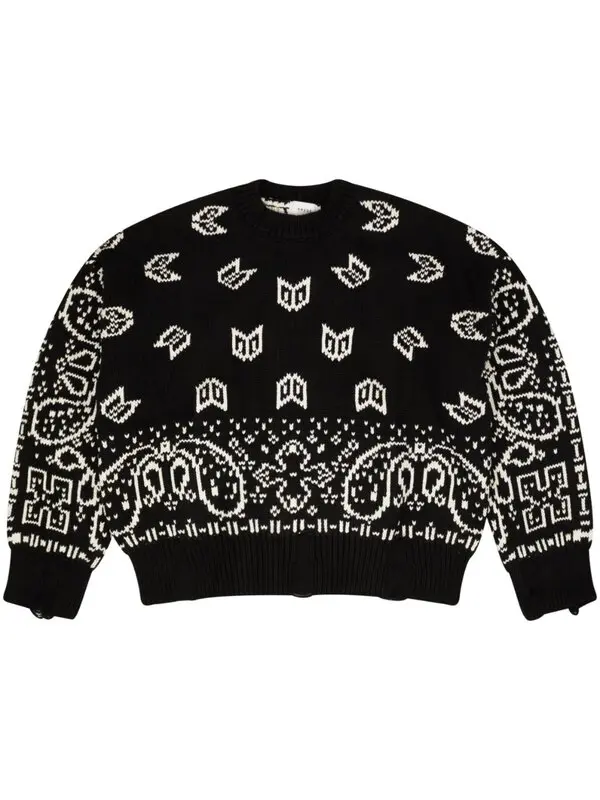 Rhude Bandana-print Jumper - Black