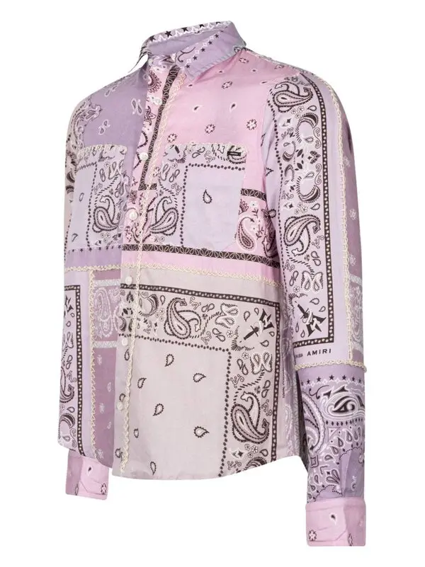 Amiri Bandana Reconstructed Flannel Shirt