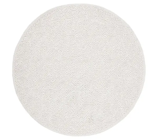 SAFAVIEH Textural Collection Txt101 8' X 8' Round Rug Valerie - One-color