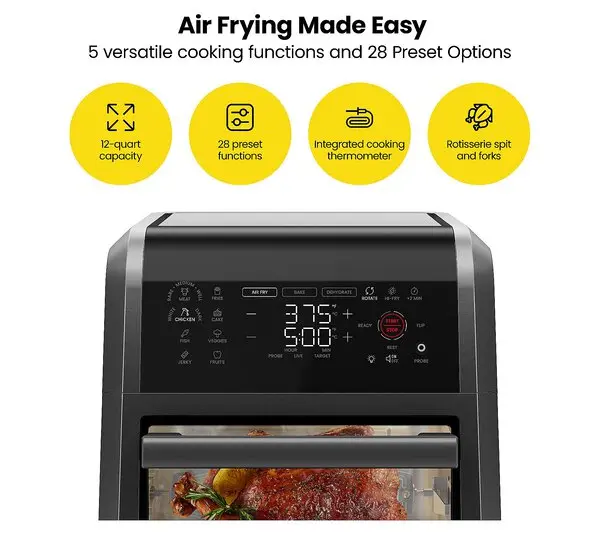 CHEFMAN Exactemp Multifunctional Digital Air Fr Yer