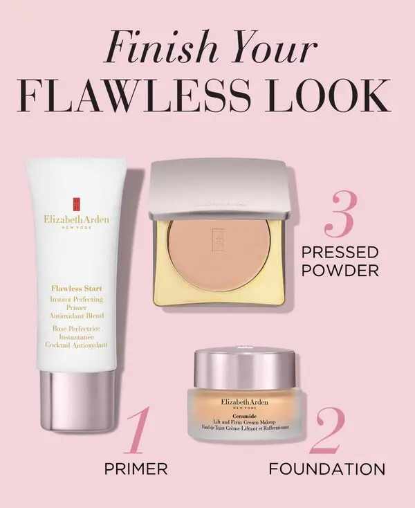 Elizabeth Arden Flawless Finish Skincaring Pressed Powder - Light