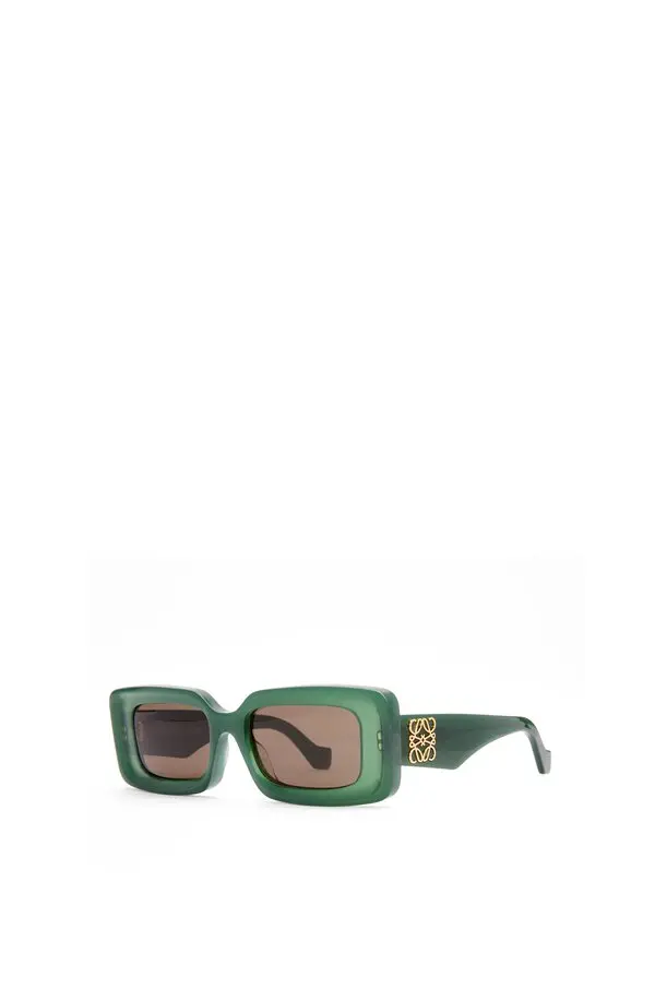 Loewe Rectangular Sunglasses - Shiny Opaline Green