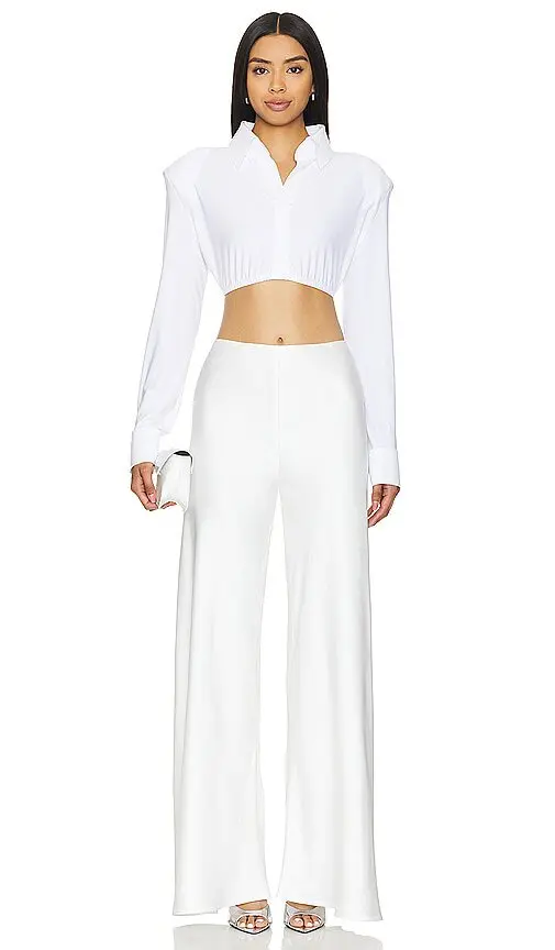 Norma Kamali Bias Elephant Pant - Snow White