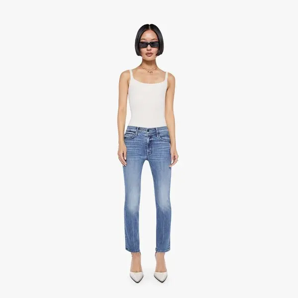 MOTHER Petites The Lil Mid Rise Dazzler Ankle We Animals Jeans - Blue
