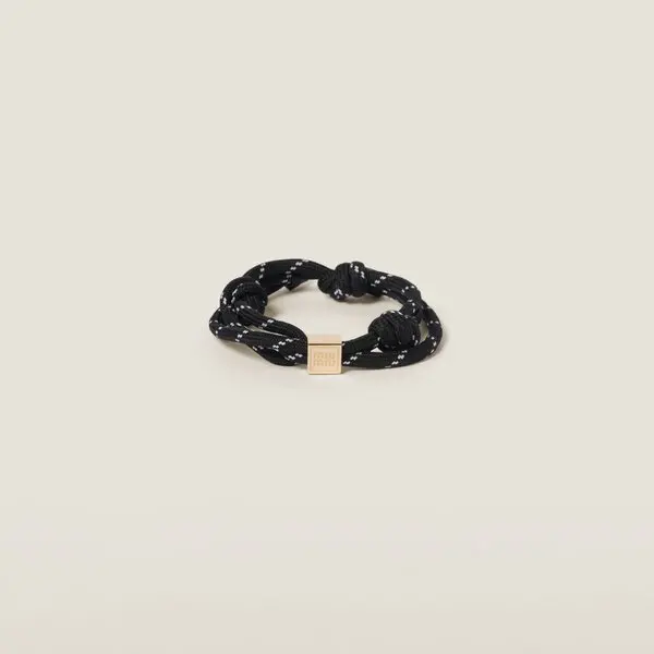 Miu Miu Cord Bracelet - Black