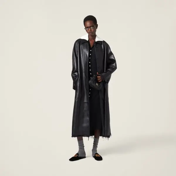 Miu Miu Nappa Leather Coat