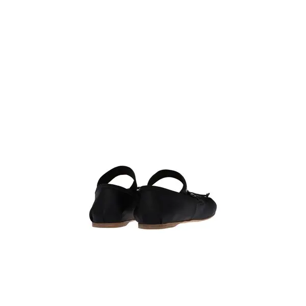 Miu Miu Satin Ballerinas - Black
