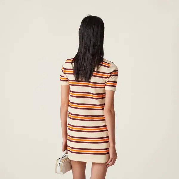 Miu Miu Silk And Cotton Polo Dress - Cream | Editorialist