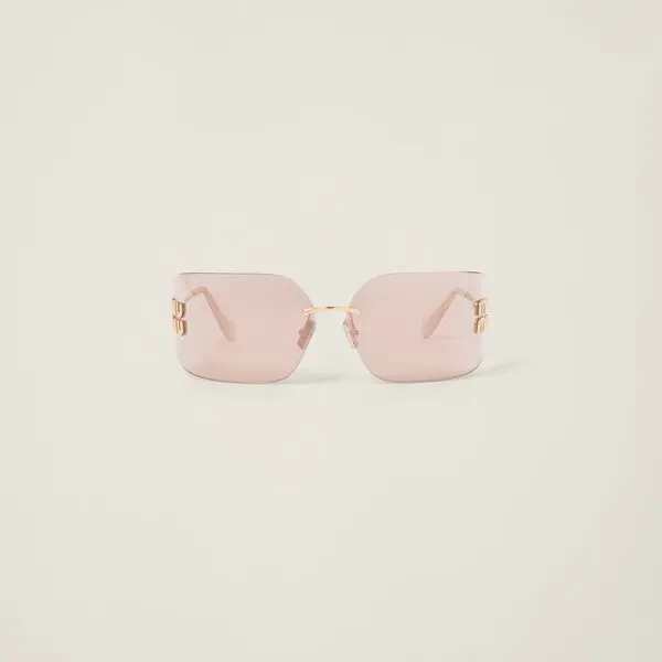 Miu Miu Aube Sunglasses - Rose Gold Lenses