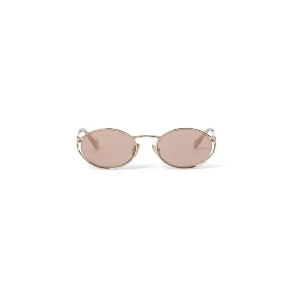 Miu Miu Logo Sunglasses - Rose Gold Lenses