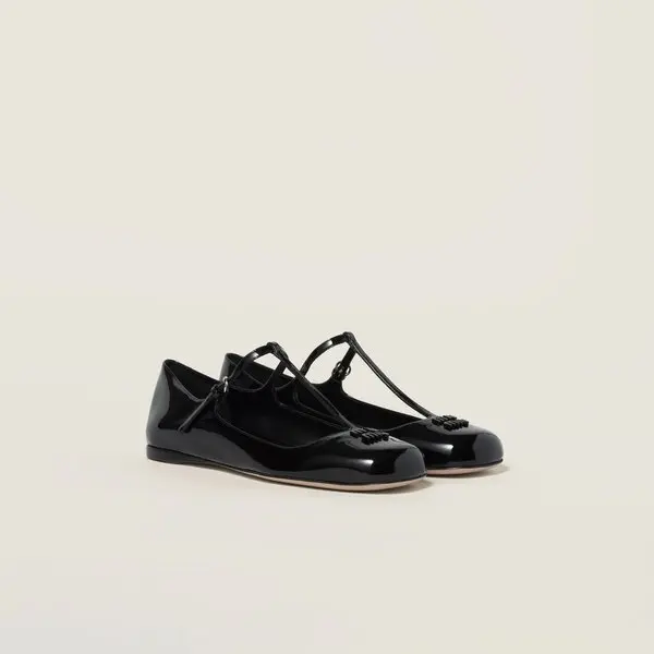 Miu Miu Patent Leather Ballerinas