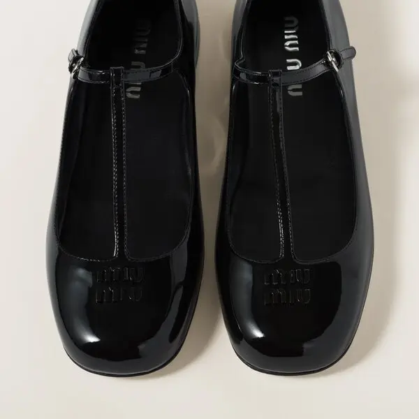 Miu Miu Patent Leather Ballerinas