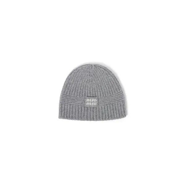 Miu Miu Wool And Cashmere Beanie - Grey