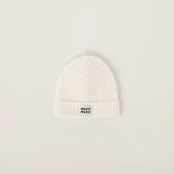 Miu Miu Alpaca Beanie - White | Editorialist