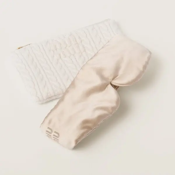 Miu Miu Duchesse Sleep Mask With Cashmere Pouch