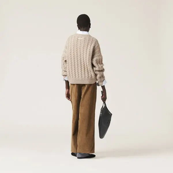 Miu Miu Garment-Dyed Corduroy Pants - Cinnamon | Editorialist