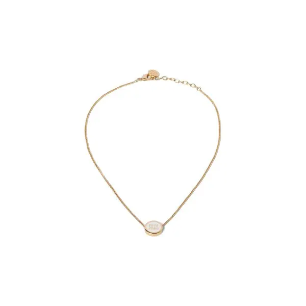 Miu Miu Metal Necklace - White