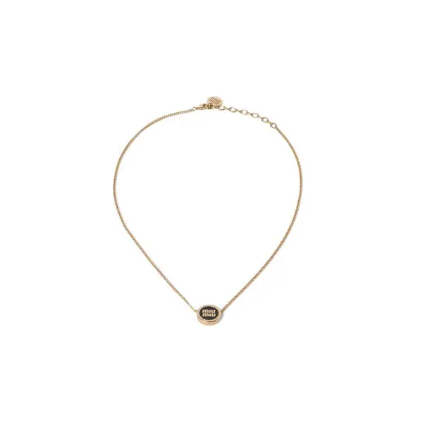 Miu Miu Metal Necklace - Black