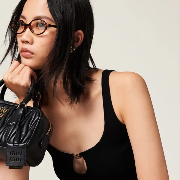 Miu Miu Viscose Top - Black | Editorialist